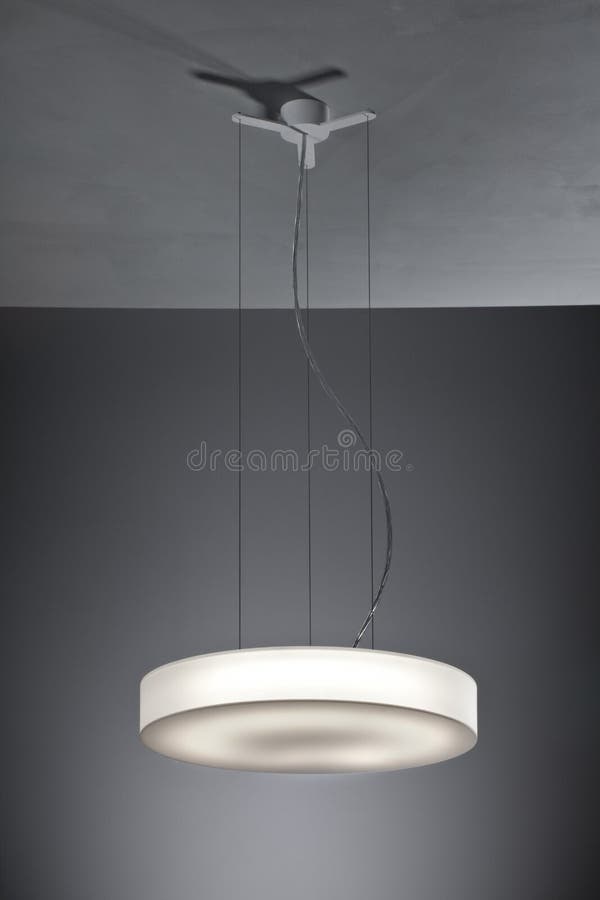 Simple Chandelier Bottom View with Green Ceiling Stock Image - Image of ...