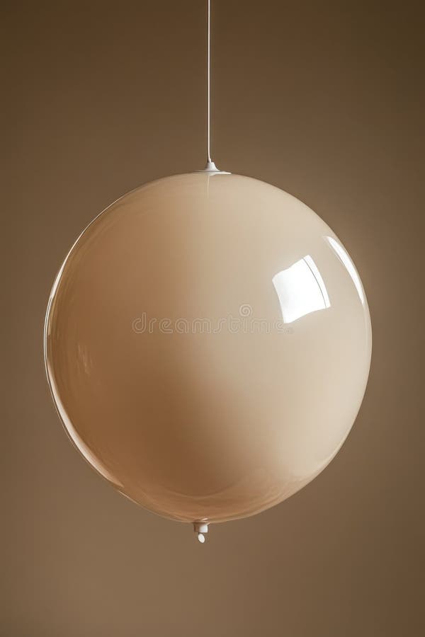A Simple Ceiling Lamp Hanging Down with a Soft Glow Stock Image - Image ...