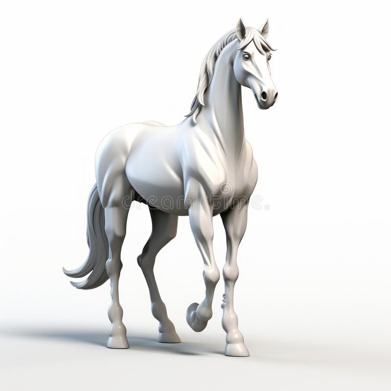 Simple Cel Shaded 3d Centaur Looking at Camera Stock Illustration ...