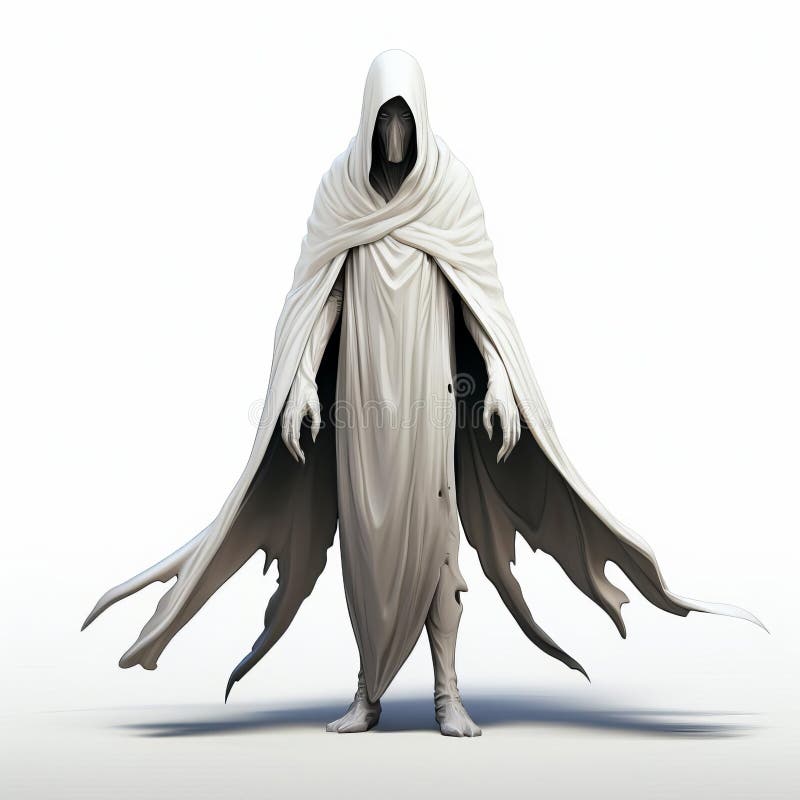 Simple Cel Shaded 3d Wraith Full Body Portrait Rendering Stock ...