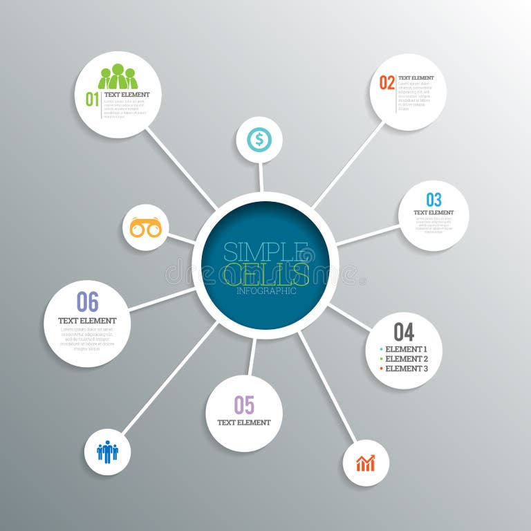 Simple Cells Infographic stock vector. Illustration of data - 42743194