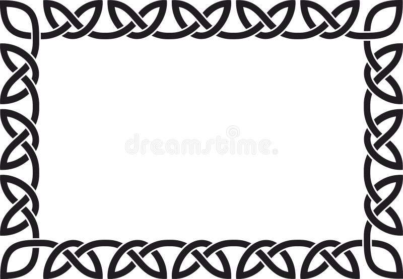 Simple Celtic frame, black stock image. Illustration of medieval ...
