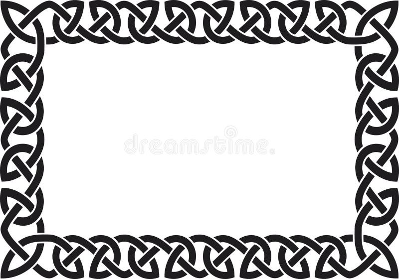 Simple Celtic Knot Frame, Black Stock Image - Illustration of patrick ...