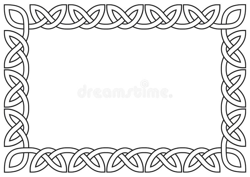 Simple Celtic knot frame stock vector. Illustration of graphic - 213519757