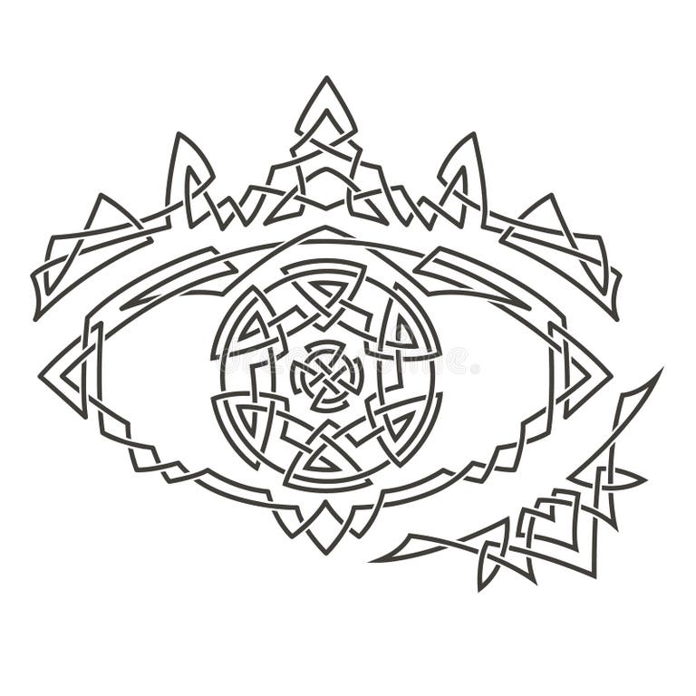 Simple Celtic Pattern in the Shape of the Eye Stock Vector ...