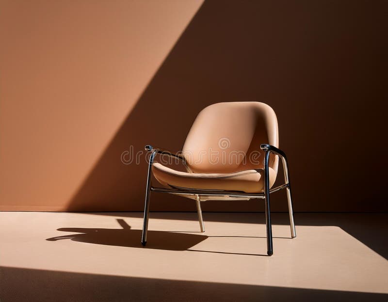 Simple Chair with Dramatic Shadows Stock Photo - Image of contemporary ...