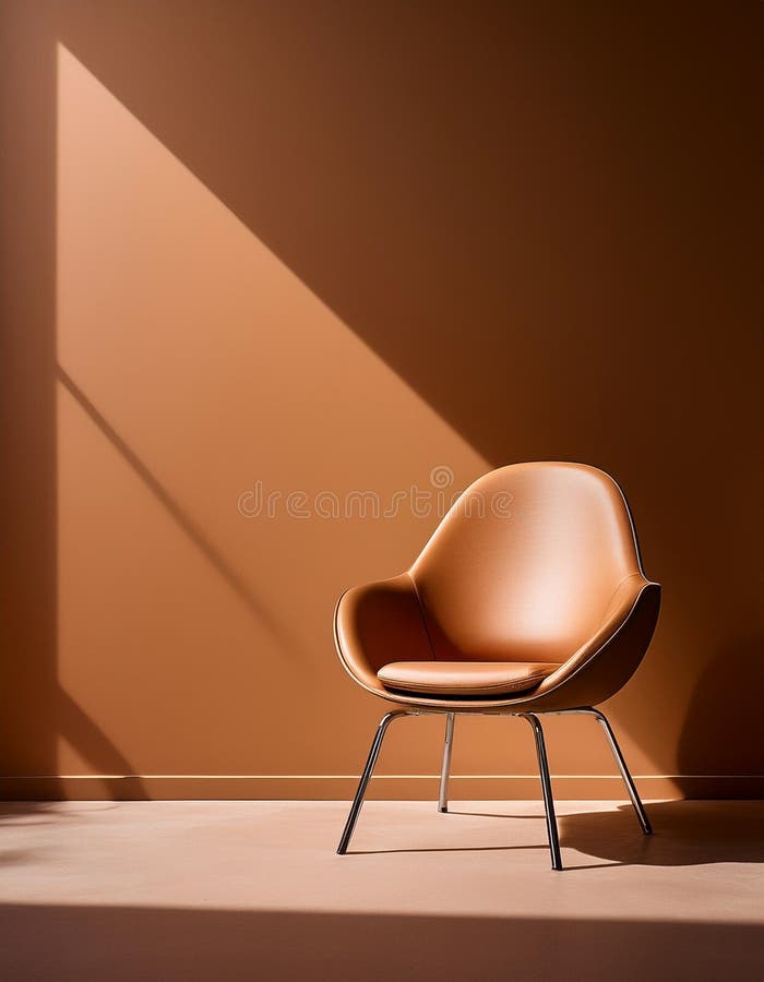 Simple Chair with Dramatic Shadows Stock Photo - Image of elegant ...