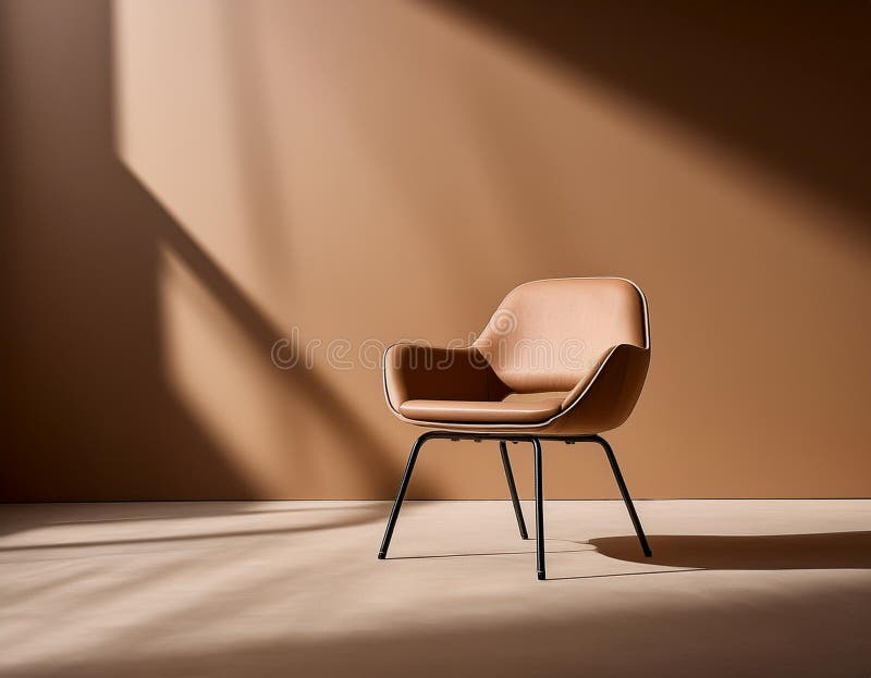 Simple Chair with Dramatic Shadows Stock Photo - Image of advertising ...