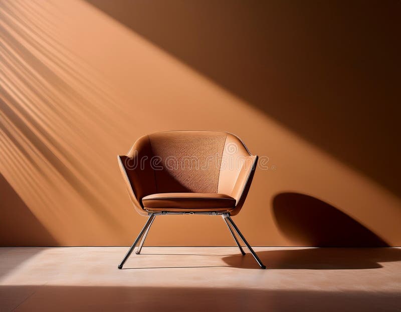 Simple Chair with Dramatic Shadows Stock Image - Image of advertising ...