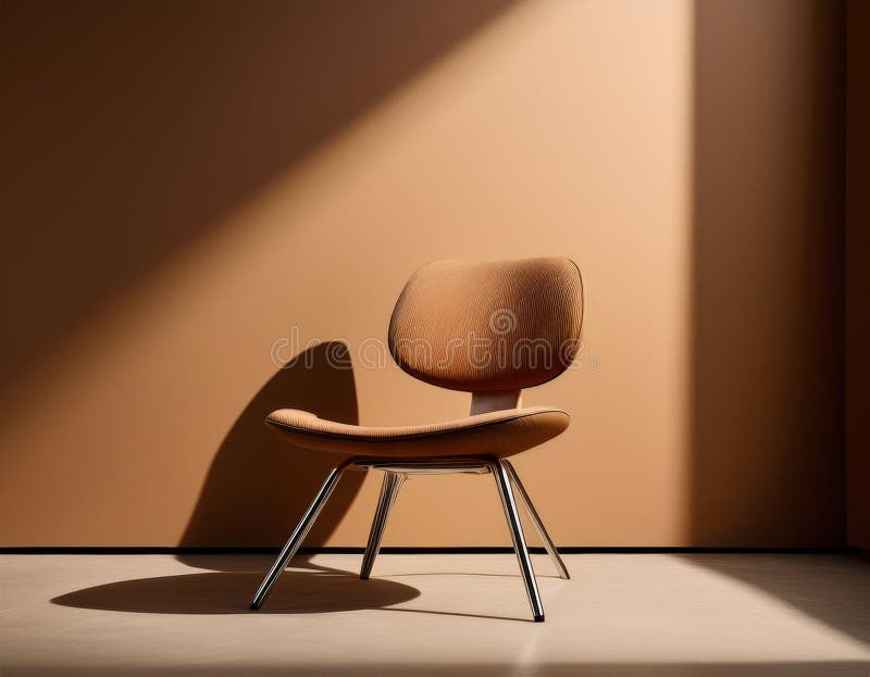 Simple Chair with Dramatic Shadows Stock Photo - Image of contemporary ...