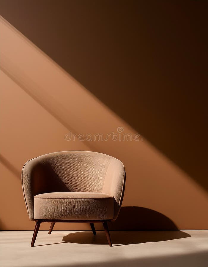 Simple Chair with Dramatic Shadows Stock Image - Image of abstract ...