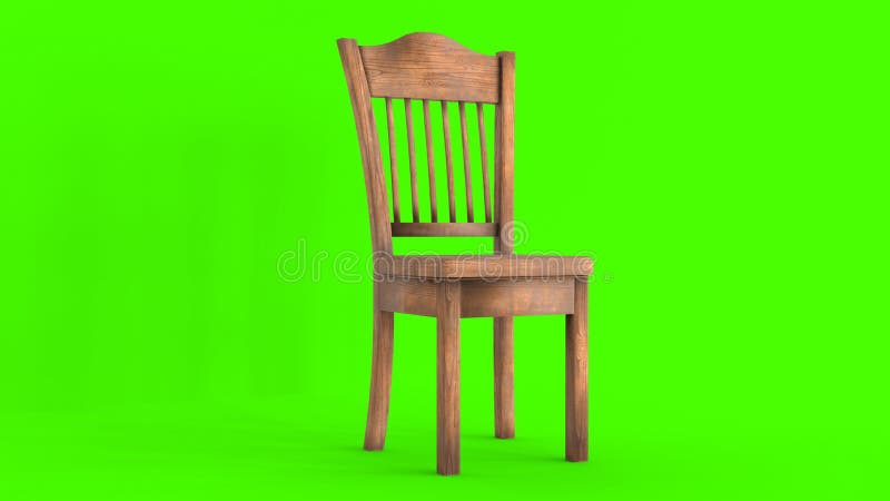 Simple Chair with Green Background Stock Illustration - Illustration of ...