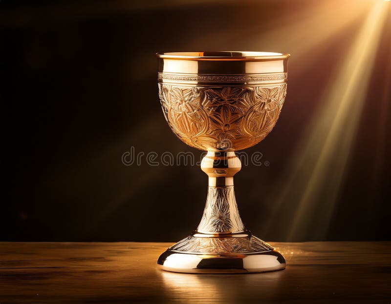 A Simple Chalice or Communion Cup Bathed in Soft Light Stock ...