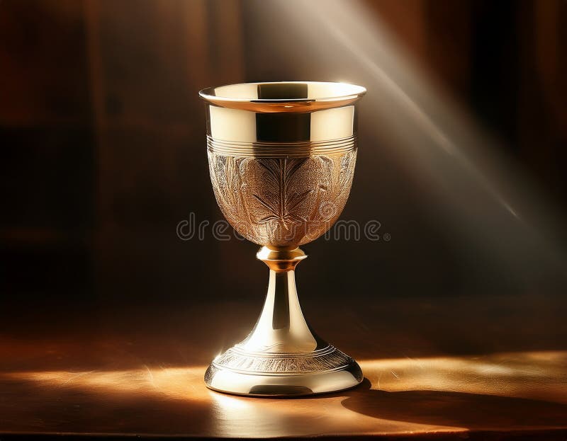 A Simple Chalice or Communion Cup Bathed in Soft Light Stock ...