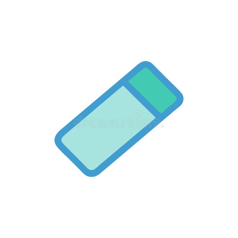 Simple Chalk with Eraser Icon for Education Stock Illustration ...