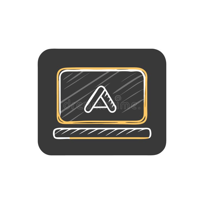 Simple Chalk Handwriting Icon for Education Stock Illustration ...