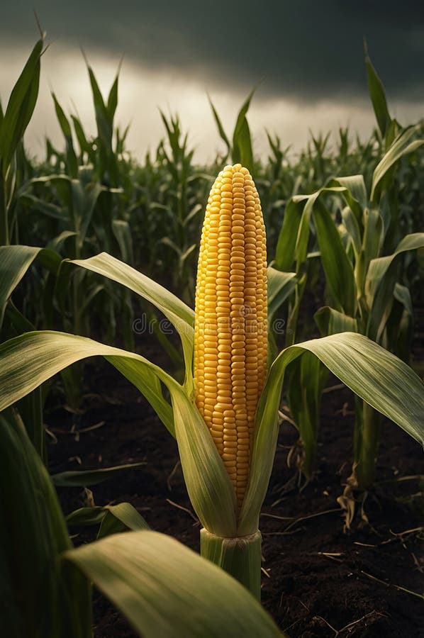 A Simple Corn Cartoon Illustration Cute and Playful Design Whimsical ...