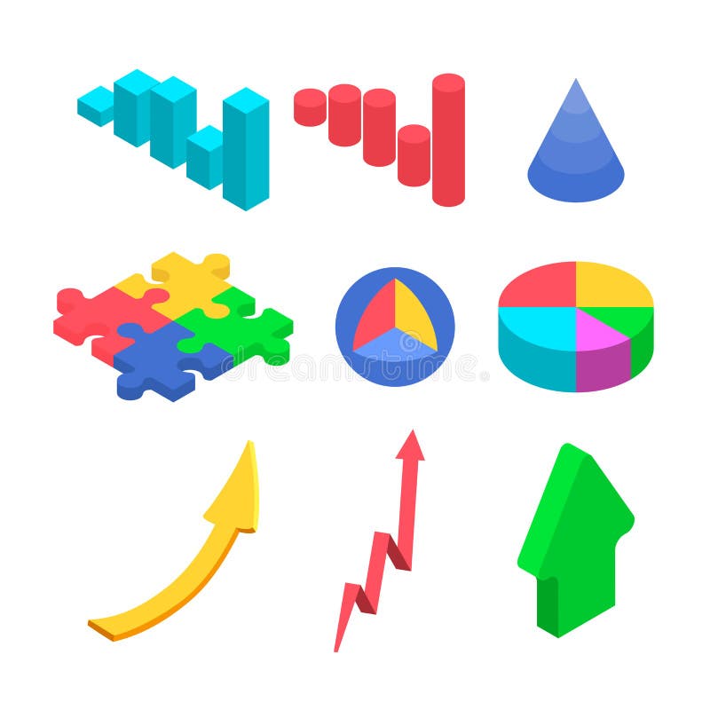 Charts and Arrows Around Earth Globe Stock Illustration - Illustration ...