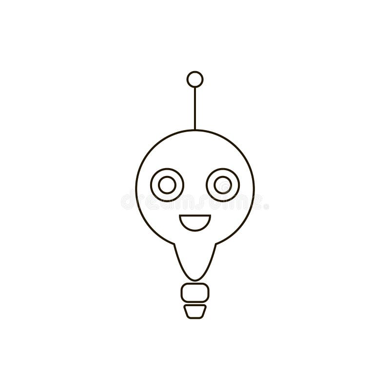 Simple Chatbot Icon AI Symbol for Call Center Stock Vector ...