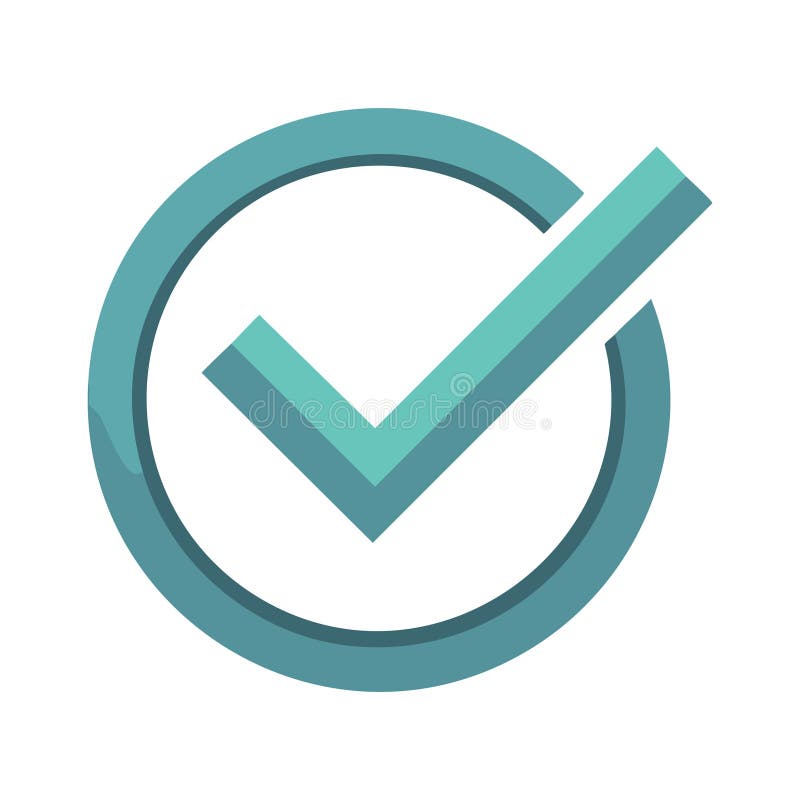 Simple Check Mark and Tick Symbol on a White Background, Suitable for ...