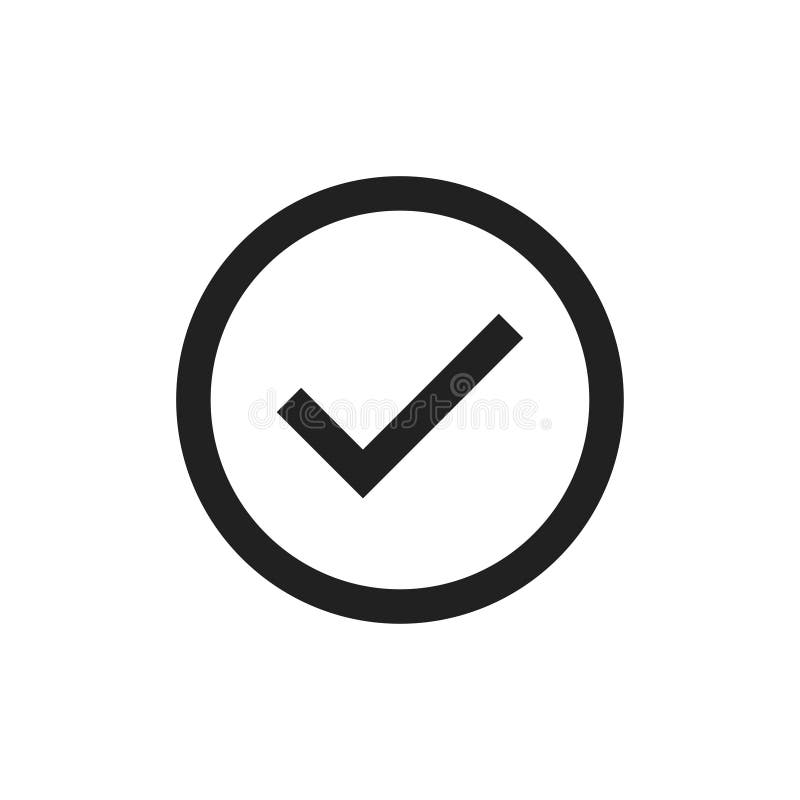 Simple Check Mark Icon Set. Yes Symbol Stock Vector - Illustration of ...