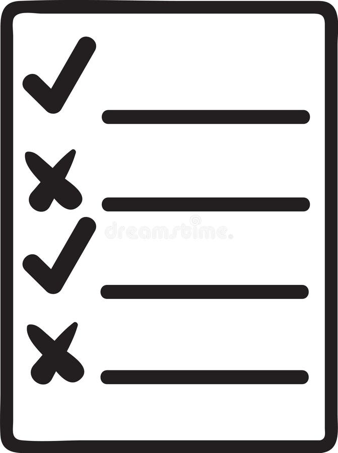 Simple Checklist Icon Featuring Both Completed and Uncompleted Tasks ...