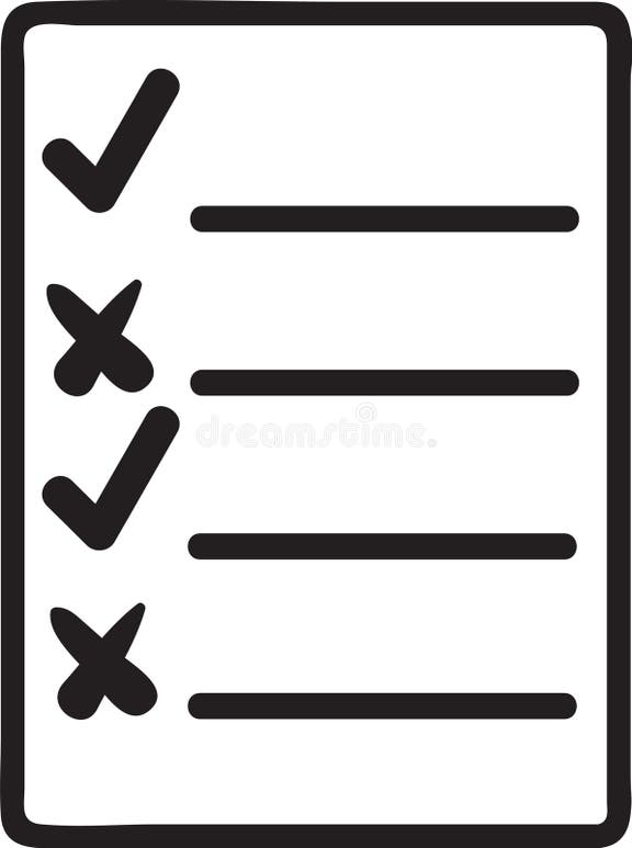 Simple Checklist Icon Featuring Both Completed and Uncompleted Tasks ...