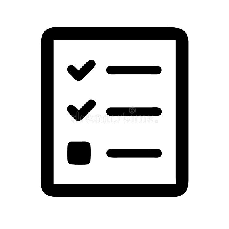 Checklist icon stock illustration. Illustration of template - 381151422