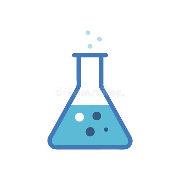 Simple Chemistry Beaker Icon for Education Stock Illustration ...