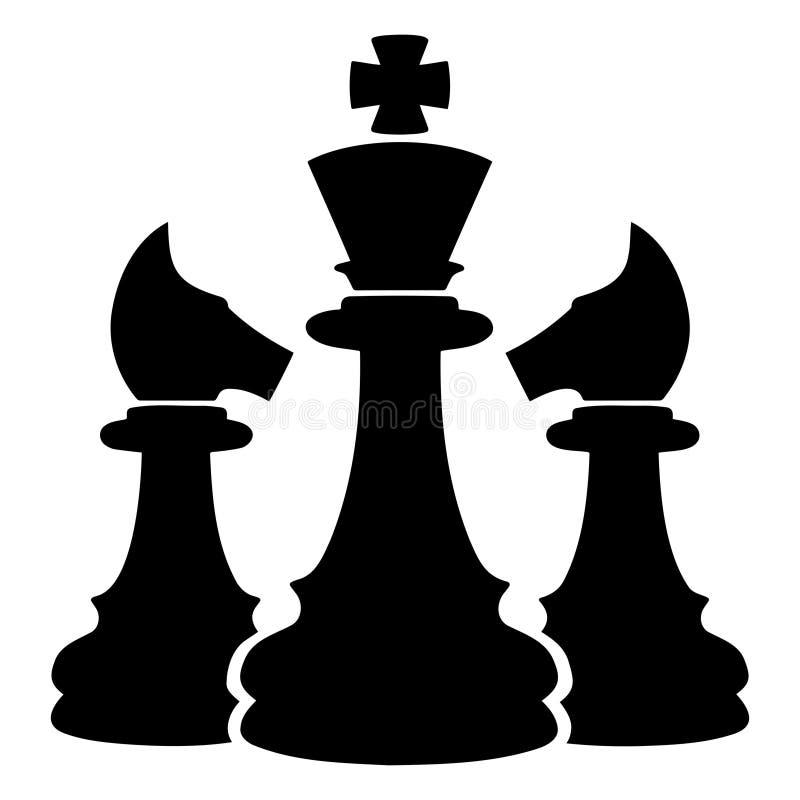 Simple Chess Logo. Vector Illustration Stock Vector - Illustration of ...