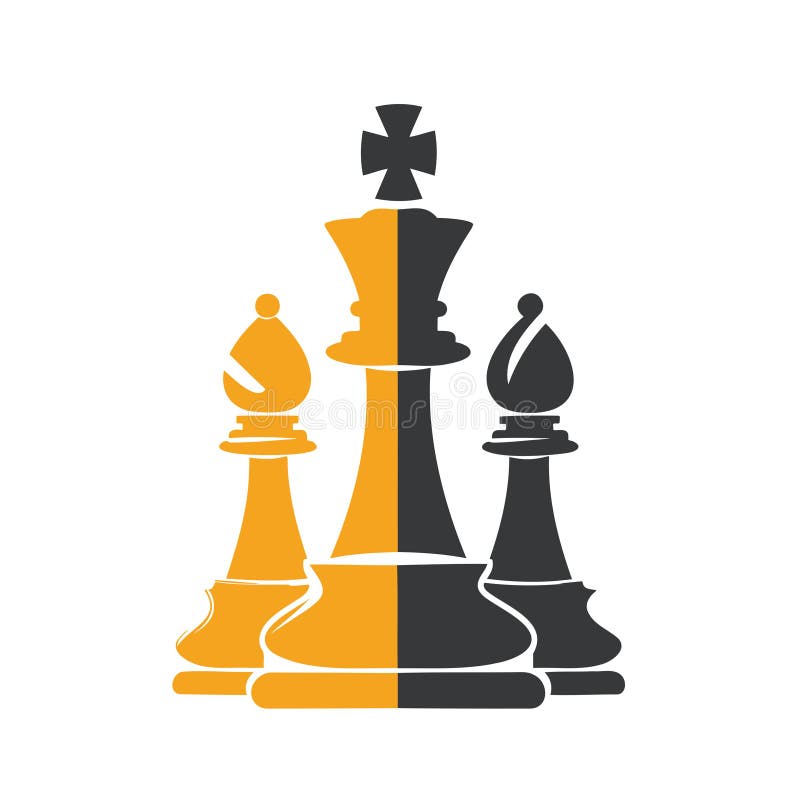 Simple Chess Logo. Vector Illustration Stock Photo - Image of bishop ...
