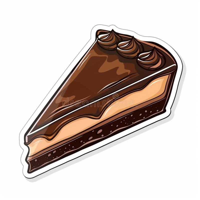 Simple Chocolate Cake Slice Vector Design Stock Vector - Illustration ...