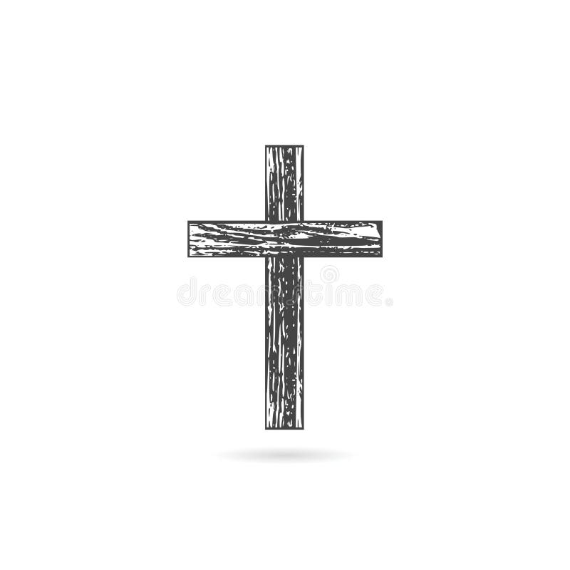 Simple Christian Cross Sign with Shadow Stock Vector - Illustration of ...