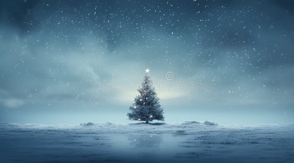 A Simple Christmas Scene with a Large Christmas Tree, Stock Image ...
