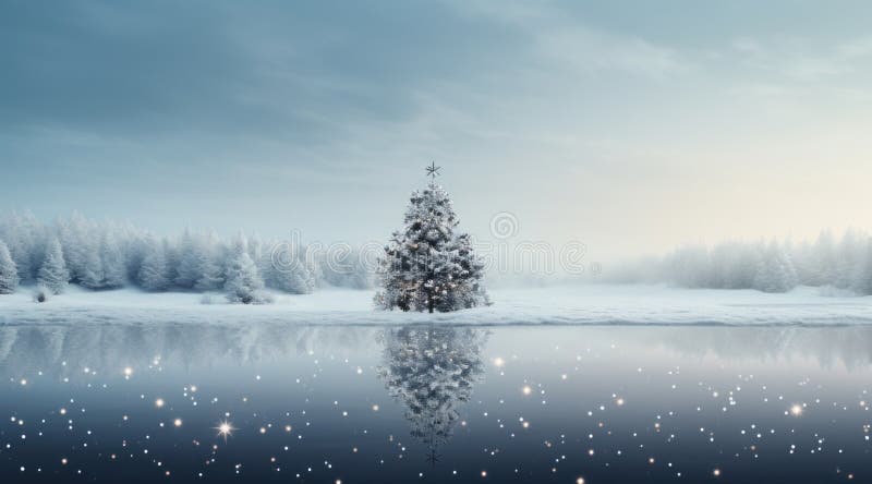 A Simple Christmas Scene with a Large Christmas Tree, Stock Photo ...