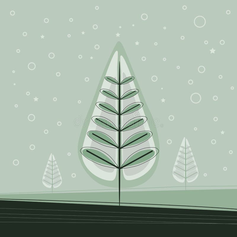 Simple Christmas Tree stock vector. Illustration of space - 11665168