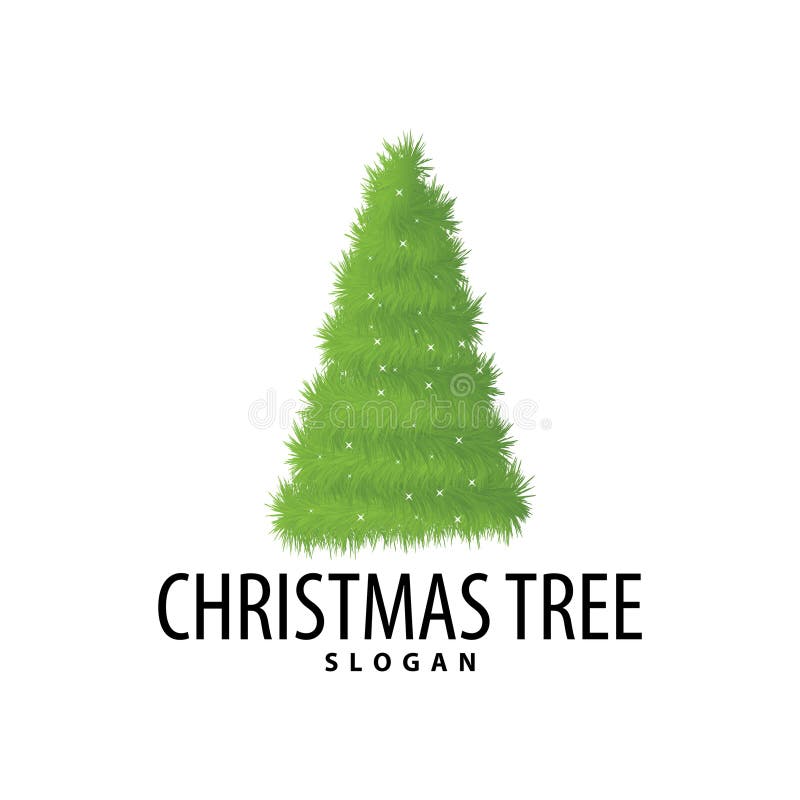 Simple Christmas Tree Logo Design with Abstract Minimalist Vector ...
