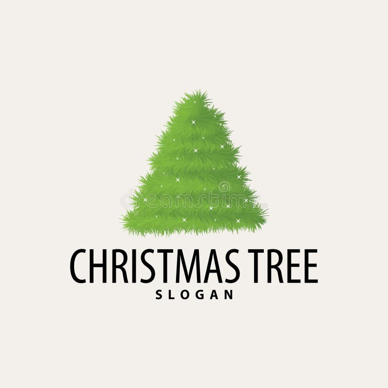 Simple Christmas Tree Logo Design with Abstract Minimalist Vector ...