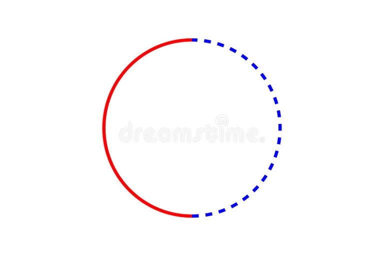 Simple Circle Dashed Line for Design Element. Stock Vector ...