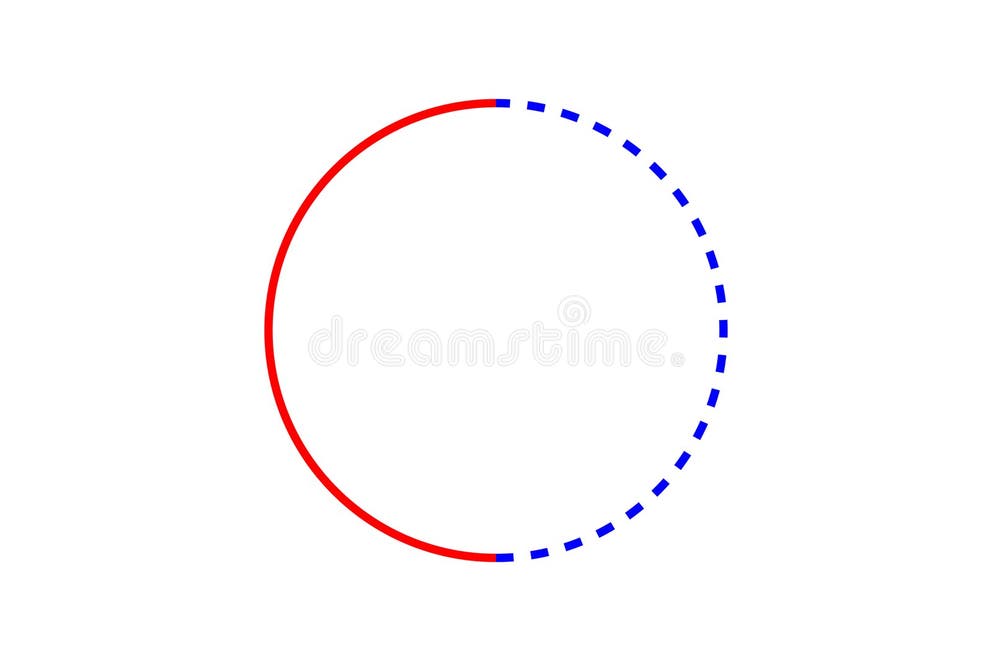 Simple Circle Dashed Line for Design Element. Stock Vector ...