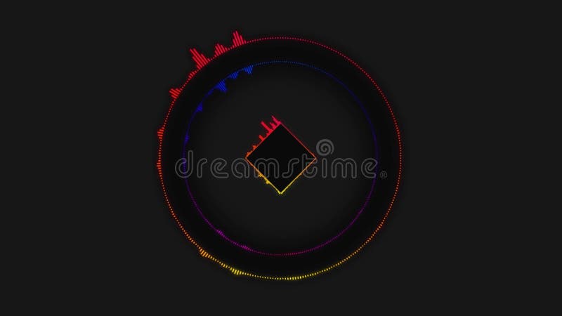 Simple Circle Equalizer Audio Spectrum Color Background. Soft Box Color ...