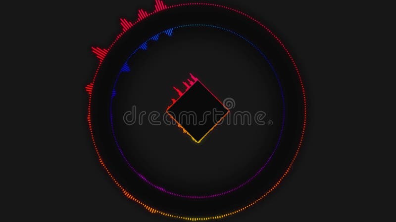 Simple Circle Equalizer Audio Spectrum Color Background. Soft Box Color ...
