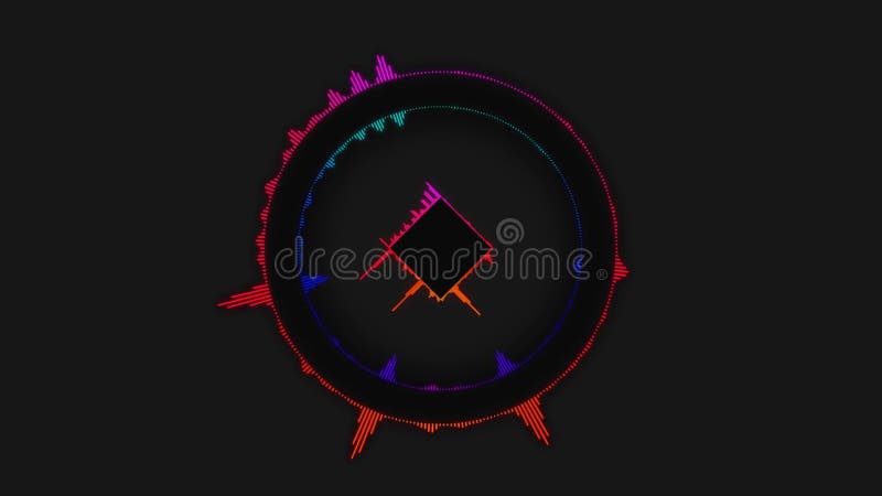 Simple Circle Equalizer Audio Spectrum Color Background. Soft Box Color ...