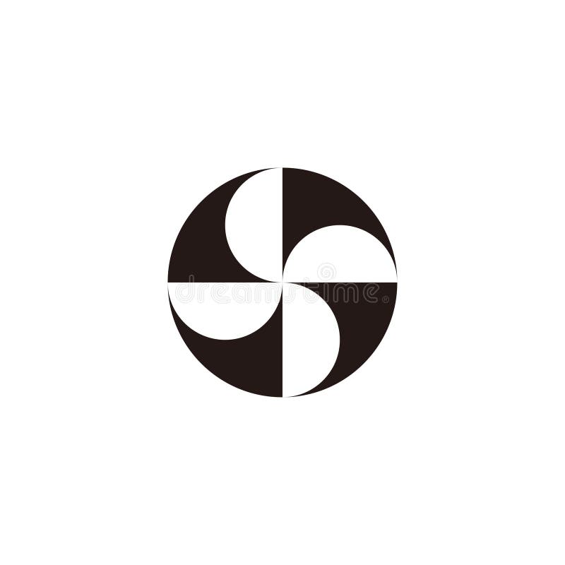 Simple Circle Geometric Turbine Fan Symbol Vector Stock Vector ...