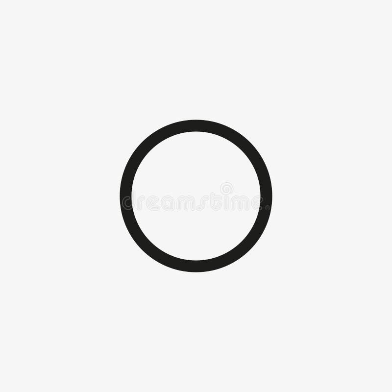 Simple Circle Icon in Line Design Style Stock Vector - Illustration of ...