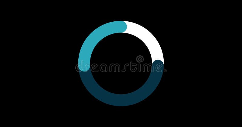Simple Circle Loading Loop Animation on the Black Background. 4K ...