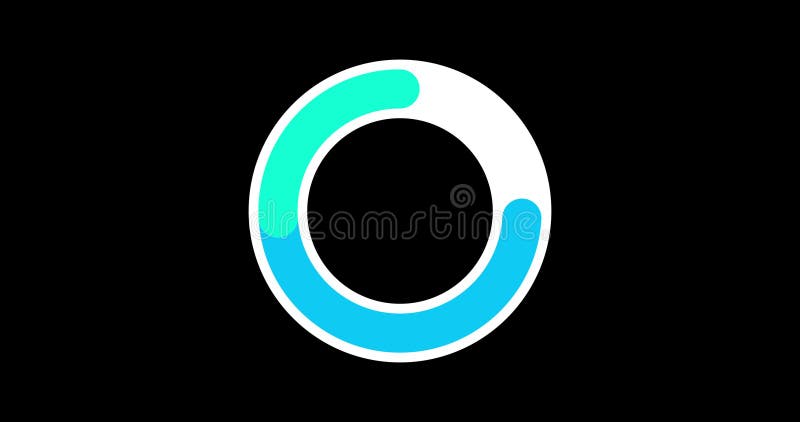 Loop Animation of Simple Round Graph. Animated Infographic on White Background. Animated Pie ...