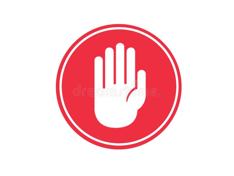 Simple Circle Hand Stop Sign Stock Image - Image of simple, stop: 303555157 Simple Circle Hand Stop Sign Stock Image - Image of simple, stop: 303555157