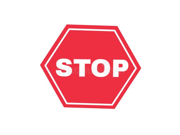 Simple Hexagon Regular Stop Sign Stock Photo - Image of hexagon, simple ...
