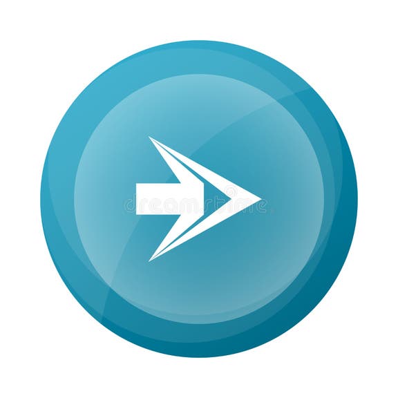 Simple Circle Shape Internet Button with Next Sign Stock Vector ...